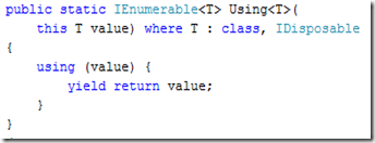 c# - How do you dispose of IDisposableobject create inside of a Linq expression? - Stack Overflow